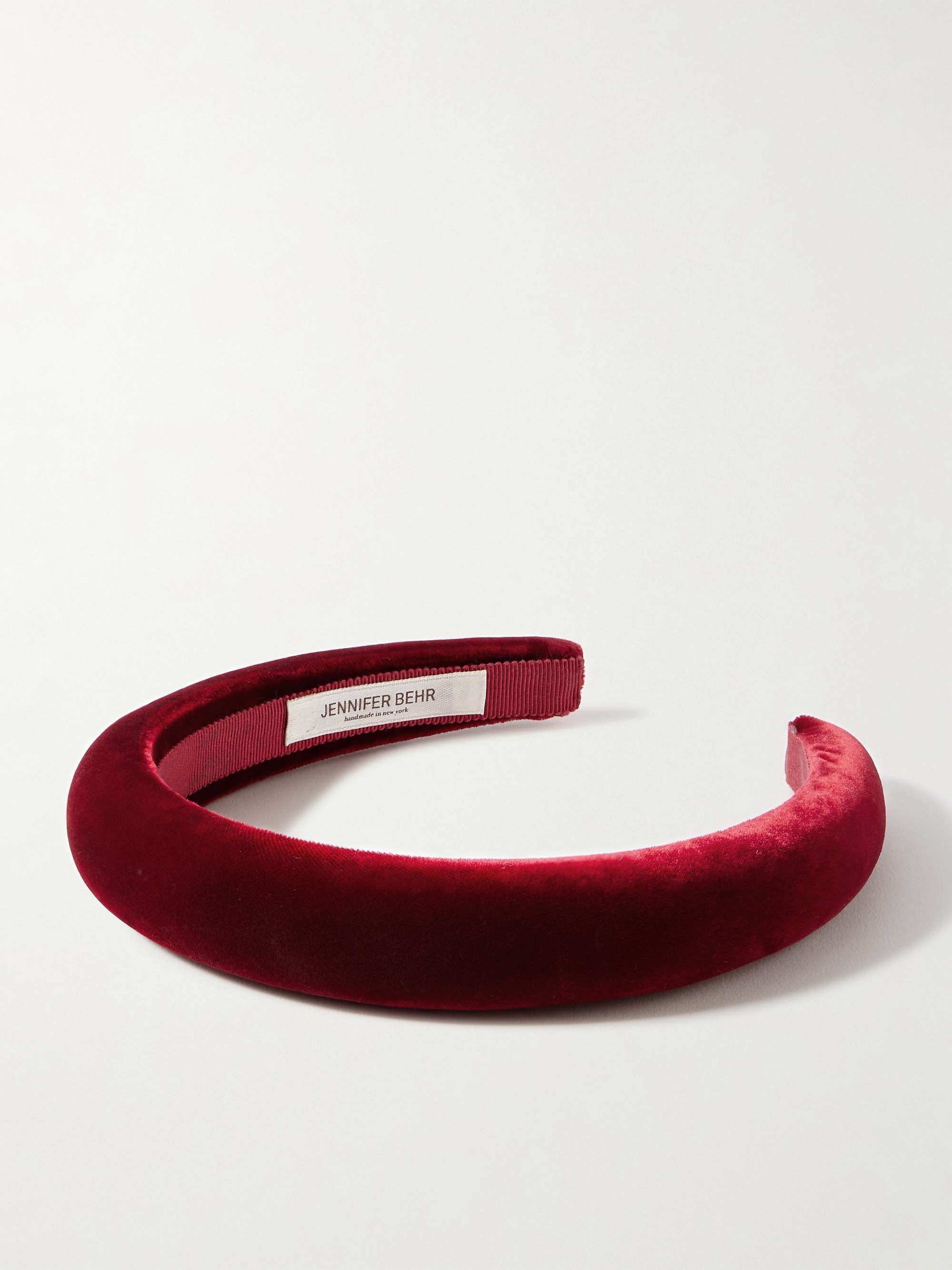 Jennifer Behr Tori Velvet Headband - Red | Editorialist display picture 1