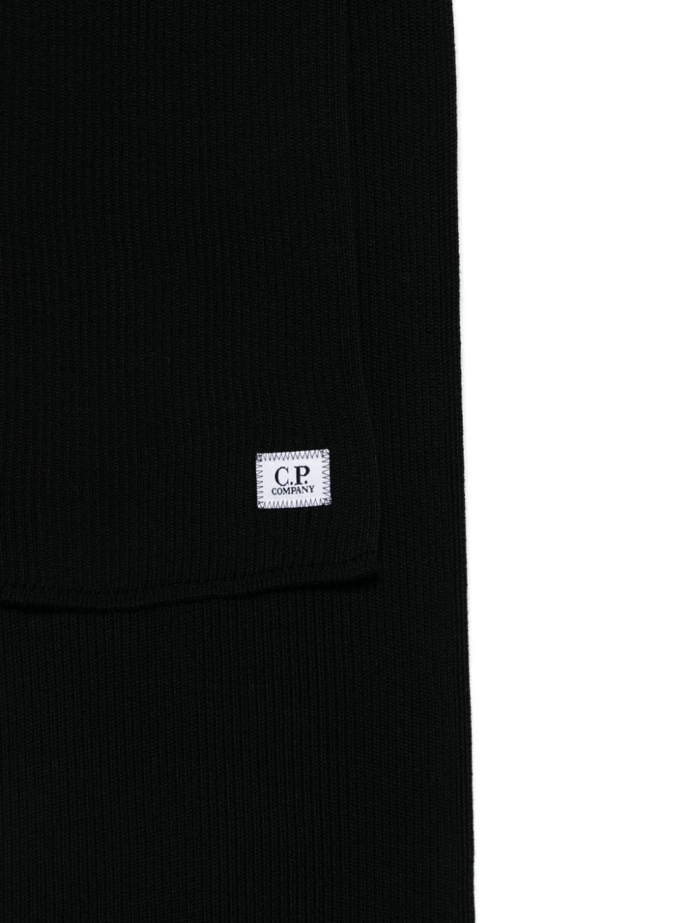 C.P. Company Ribbed-Knit Scarf In Black - 30% Off | Editorialist