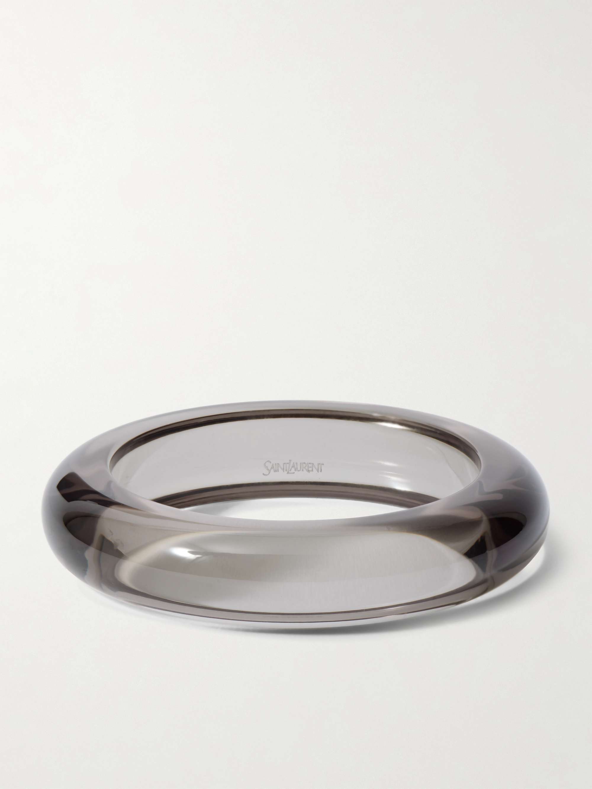 Saint Laurent Resin Bangle - Neutrals | Editorialist