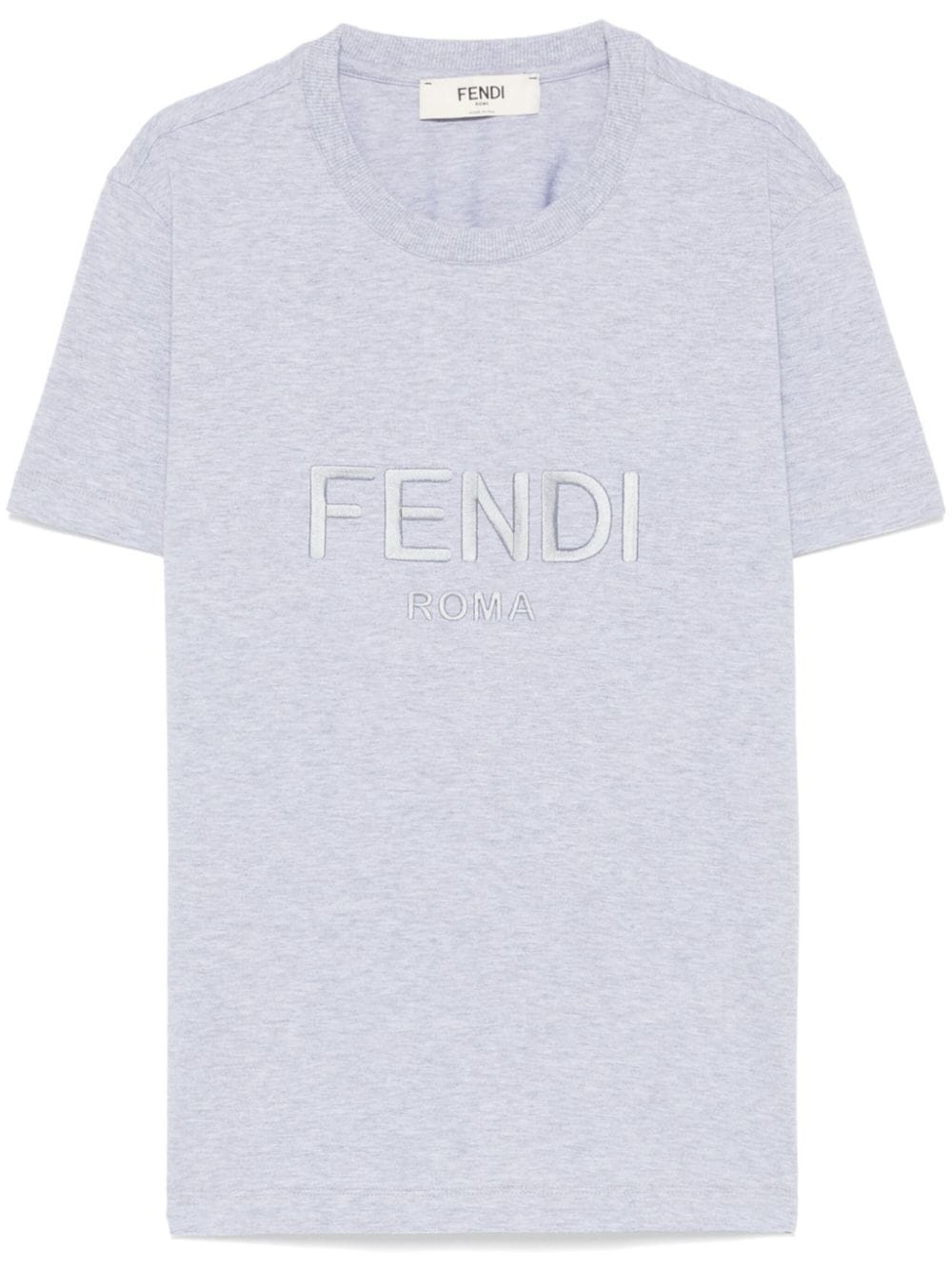 FENDI Fendi Logo Embroidered T-Shirt