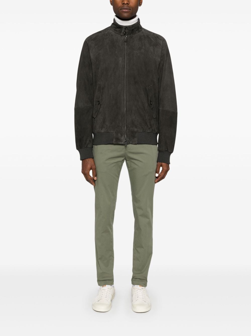 BARACUTA Baracuta G9 Harrington Panelled Suede Jacket