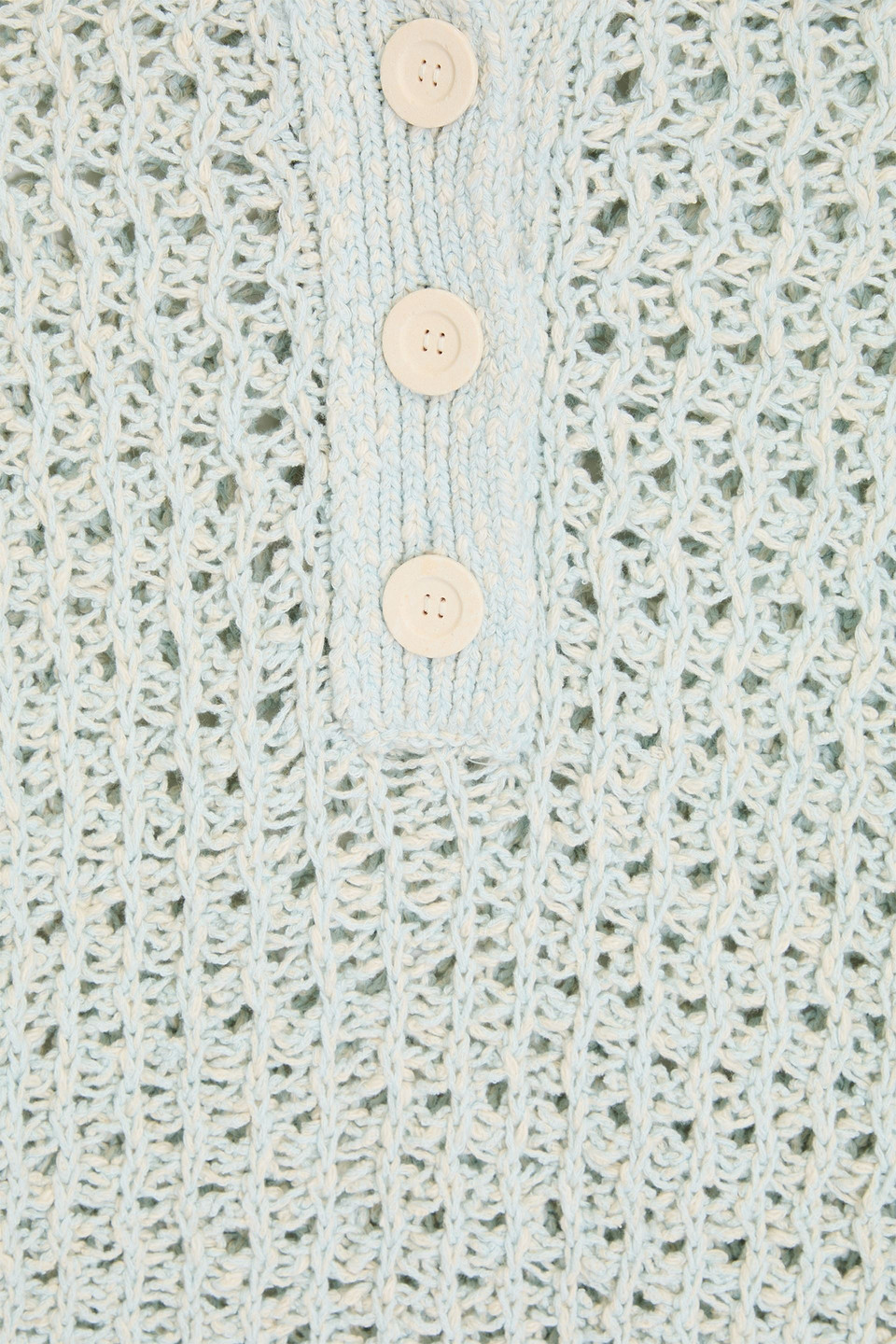Acne Studios Crochet-Knit Polo Shirt In Mint - 65% Off | Editorialist