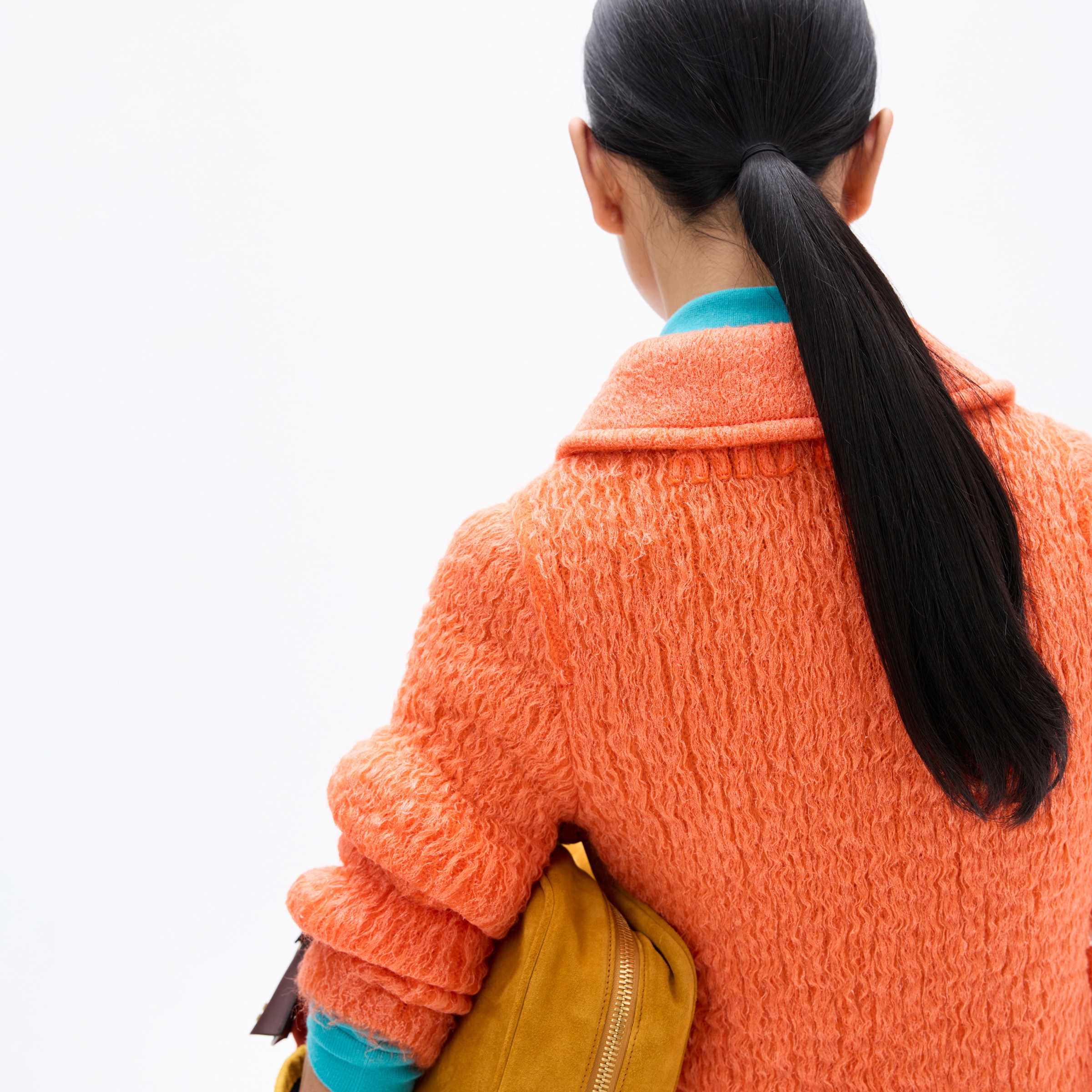 Miu Miu Mohair Jacket - Orange | Editorialist