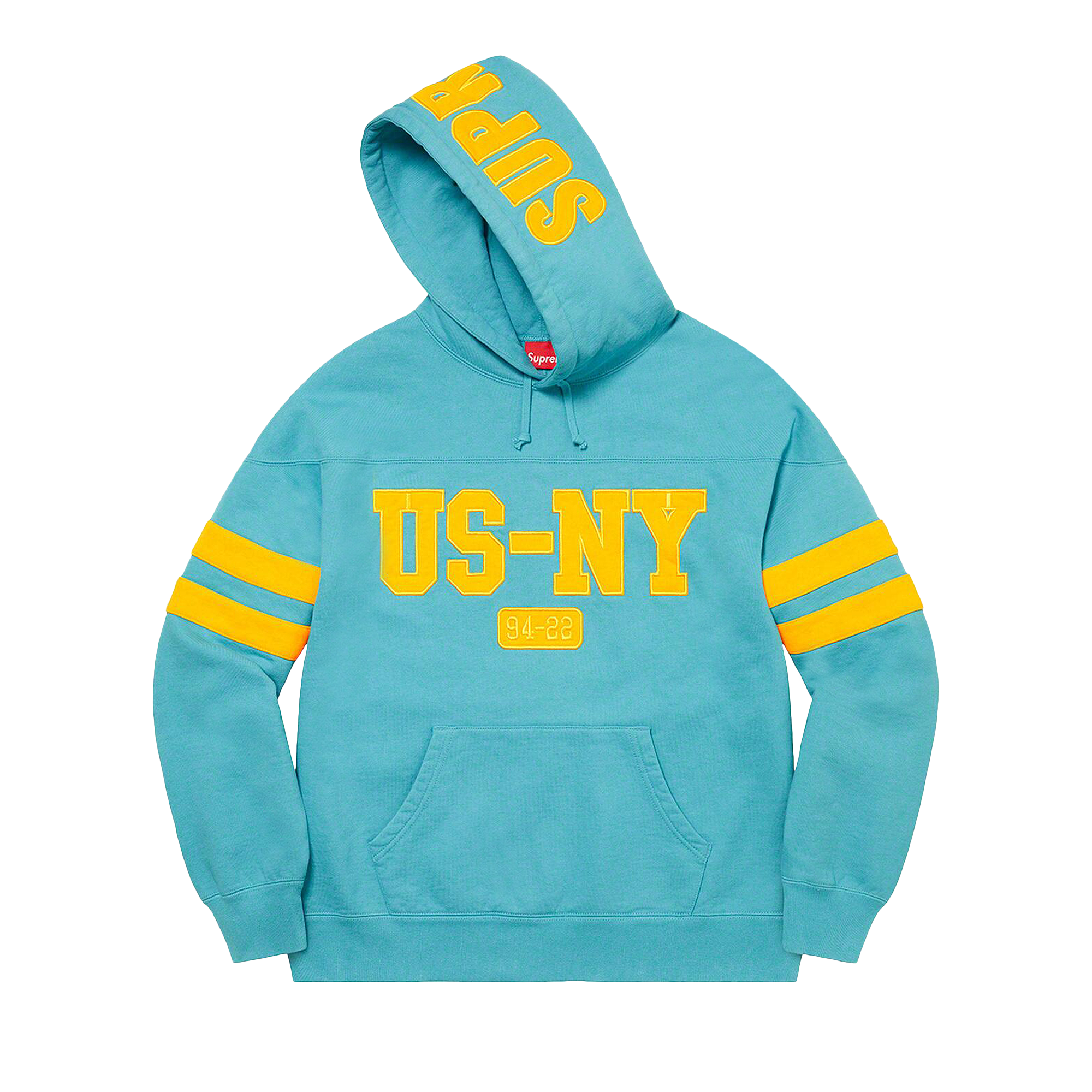 Supreme Us-Ny Hooded Sweatshirt - Blue | Editorialist