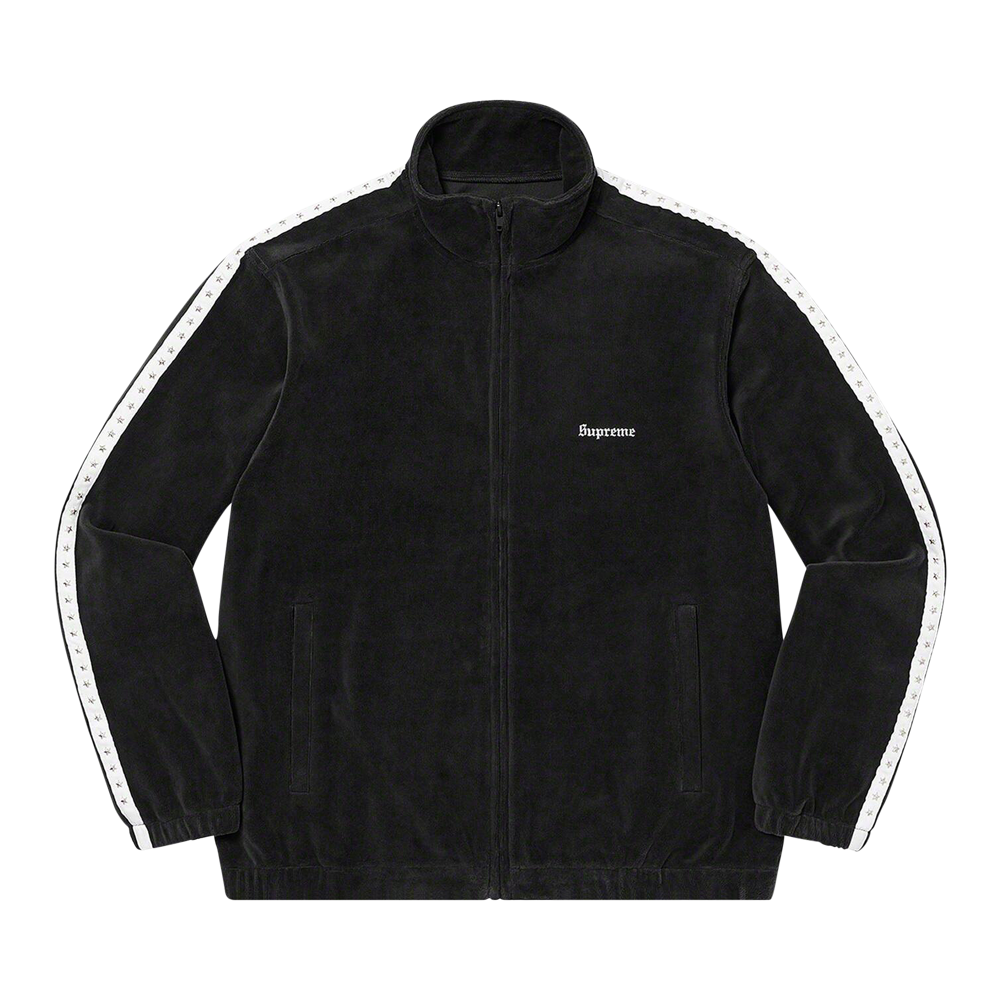 Supreme Studded Velour Track Jacket - Black | Editorialist