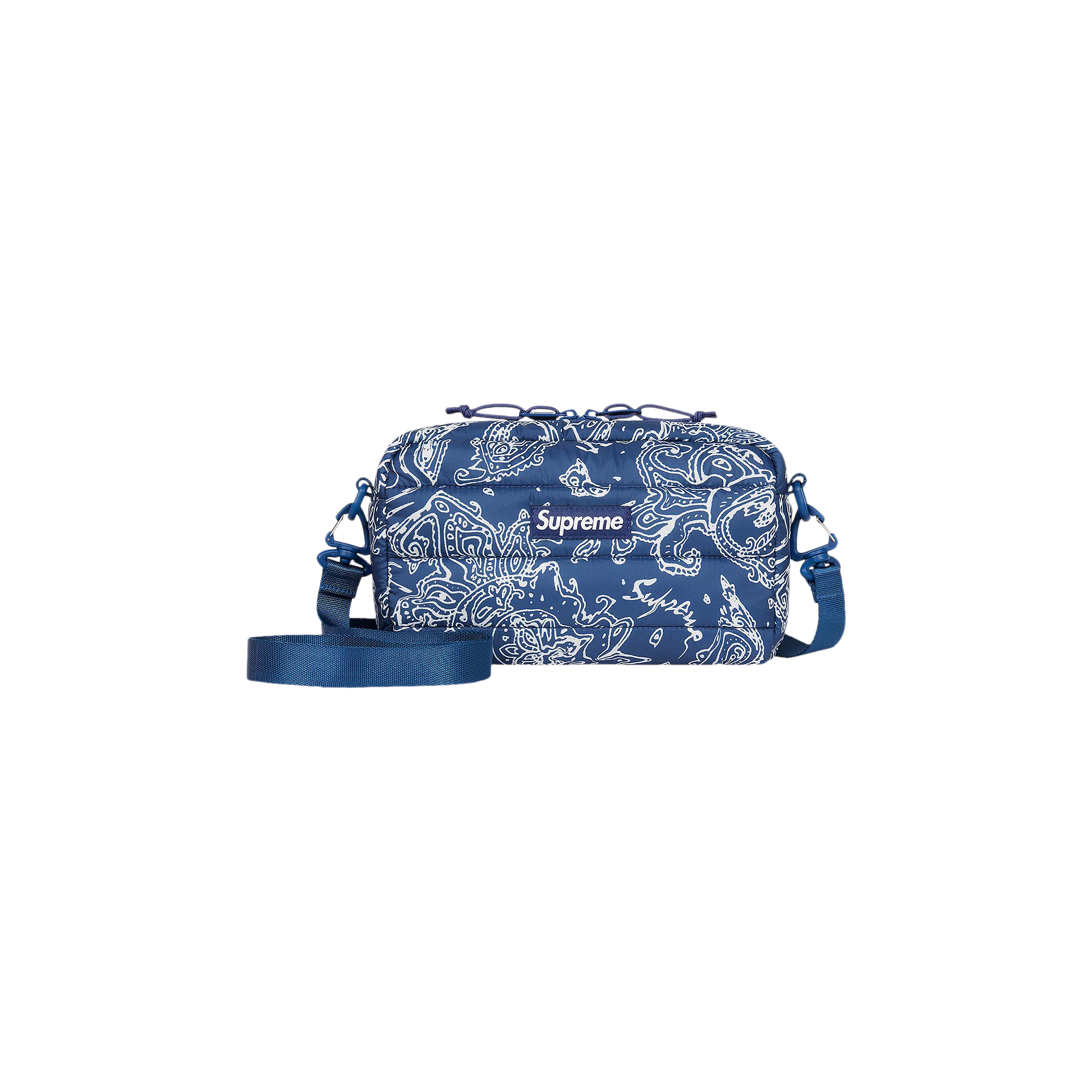 バッグ Supreme puffer side bag blue paisley Supreme Puffer Side Bag - Blue | Editorialist