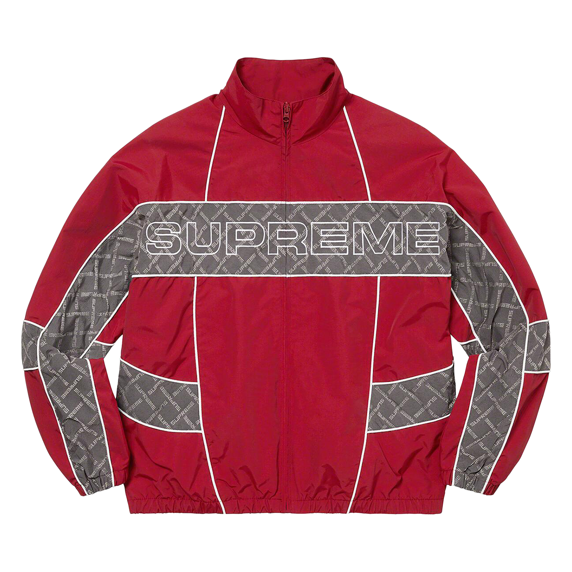 Supreme Jacquard Panel Track Jacket - Red | Editorialist