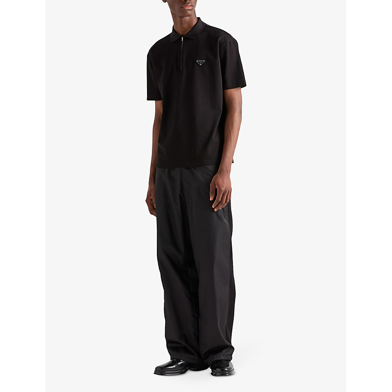 トップス prada black triangle logo polo shirt 24091157_54106465_600.jpg