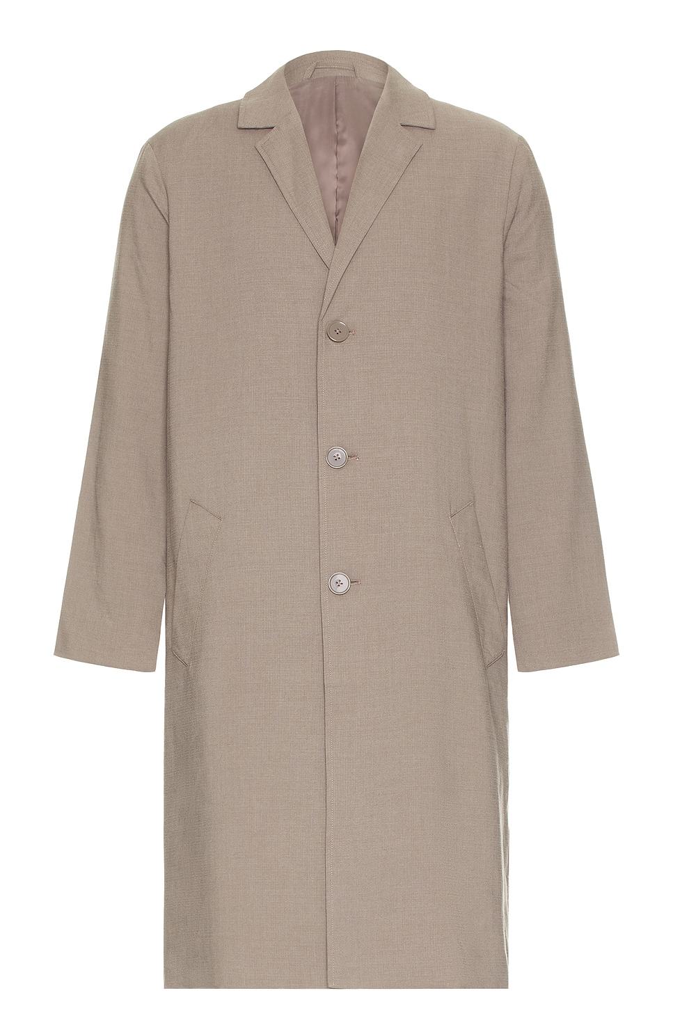 Saturdays Nyc Daikanyama Wool Gabardine Coat In Taupe - 80% Off