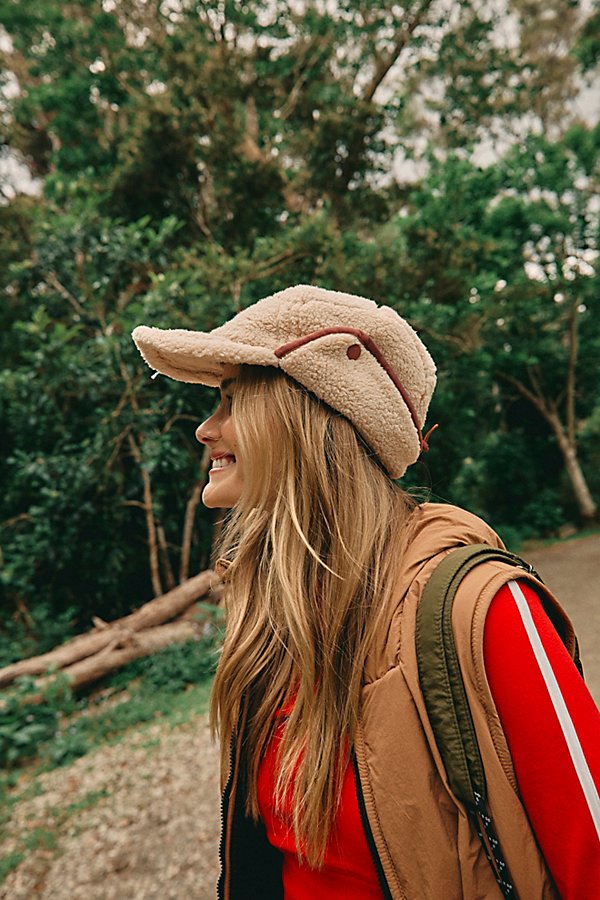 NEW FP Movement Windchill Cap Trapper Hat Free People Bamboo Tan Cream Faux Fur Free People Windchill Trapper Hat In Bamboo - 27% Off  main image 2