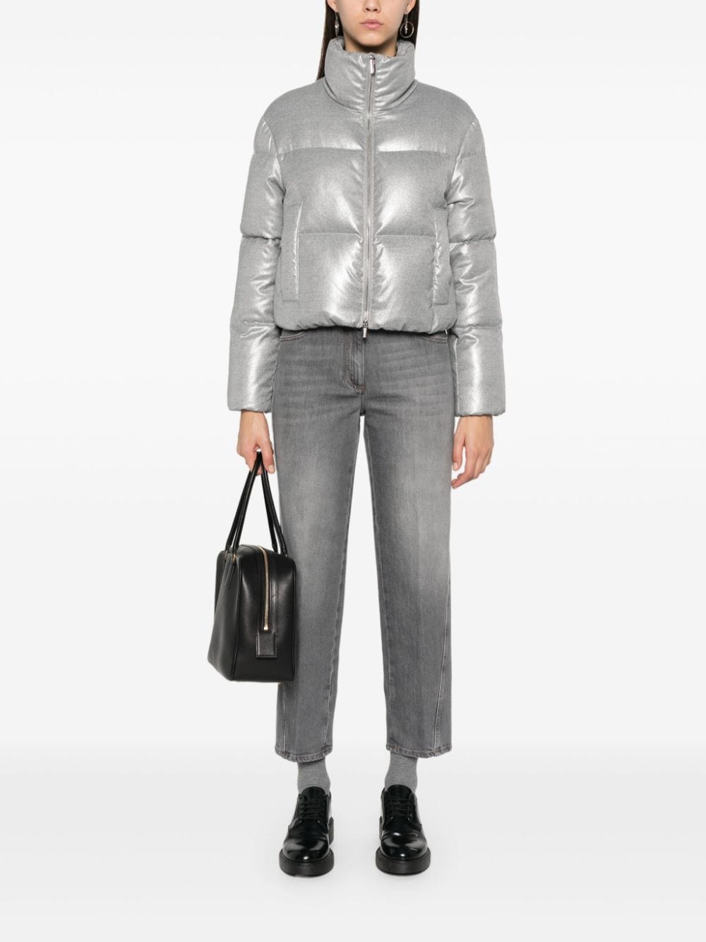 PESERICO Peserico Lamé-Effect Puffer Jacket