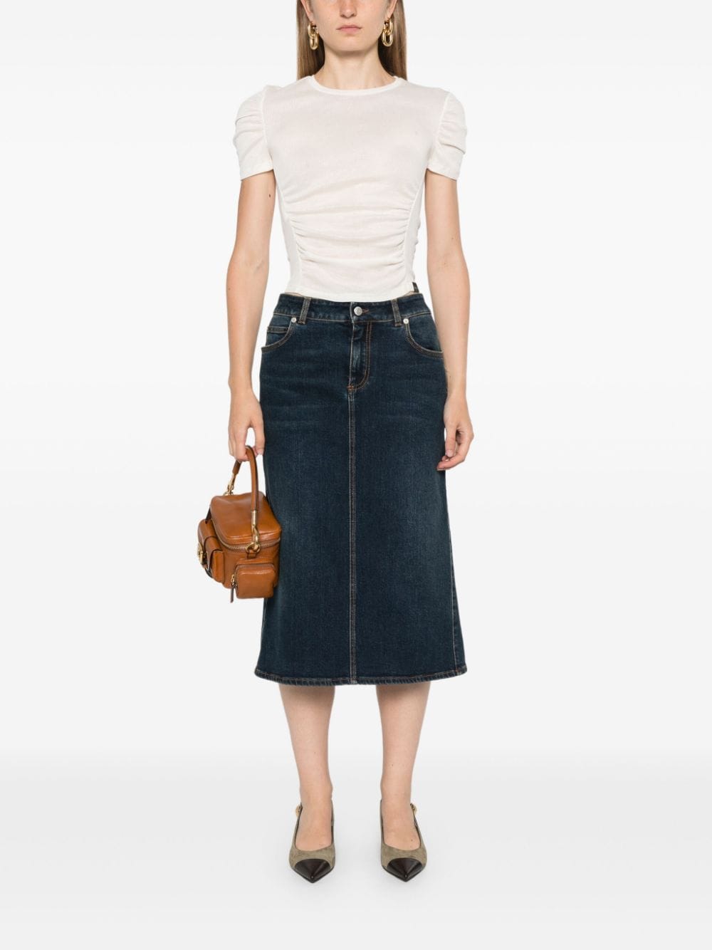 PINKO PINKO Ruched-Detailing T-Shirt