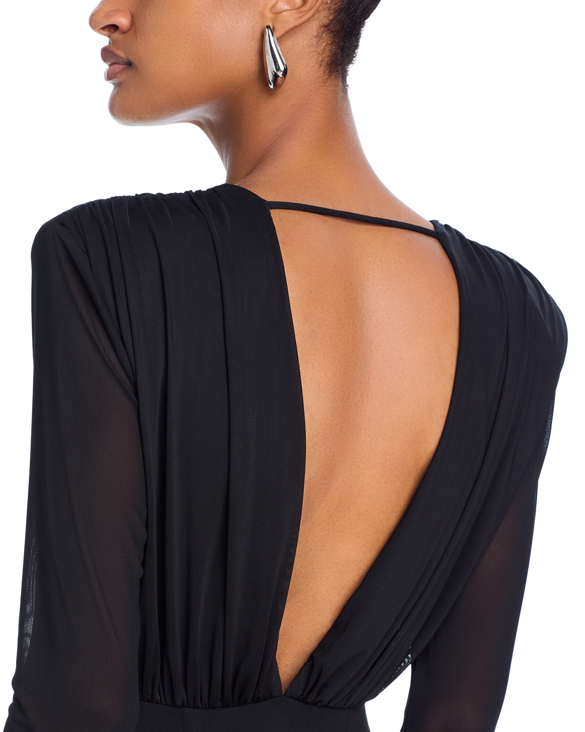 Afrm Power Mesh Maxi Dress In Noir - 48% Off | Editorialist