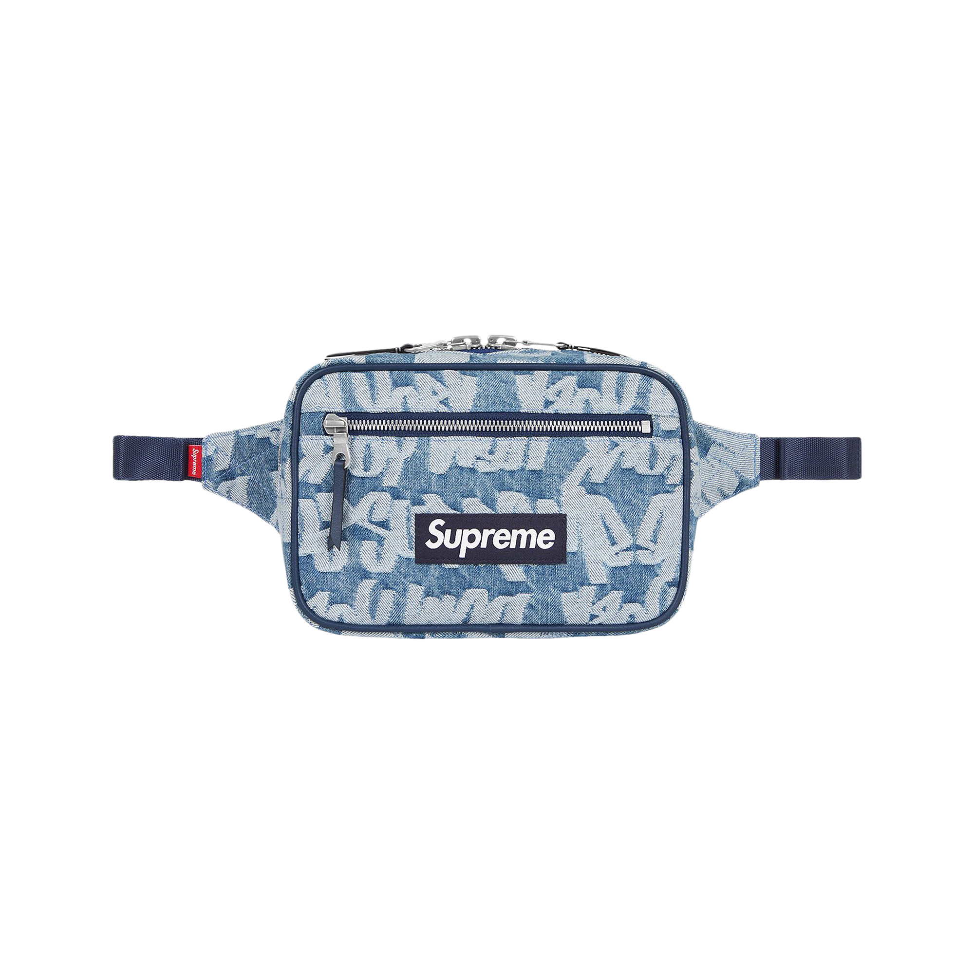 Supreme Fat Tip Jacquard Denim Waist Bag - Blue | Editorialist
