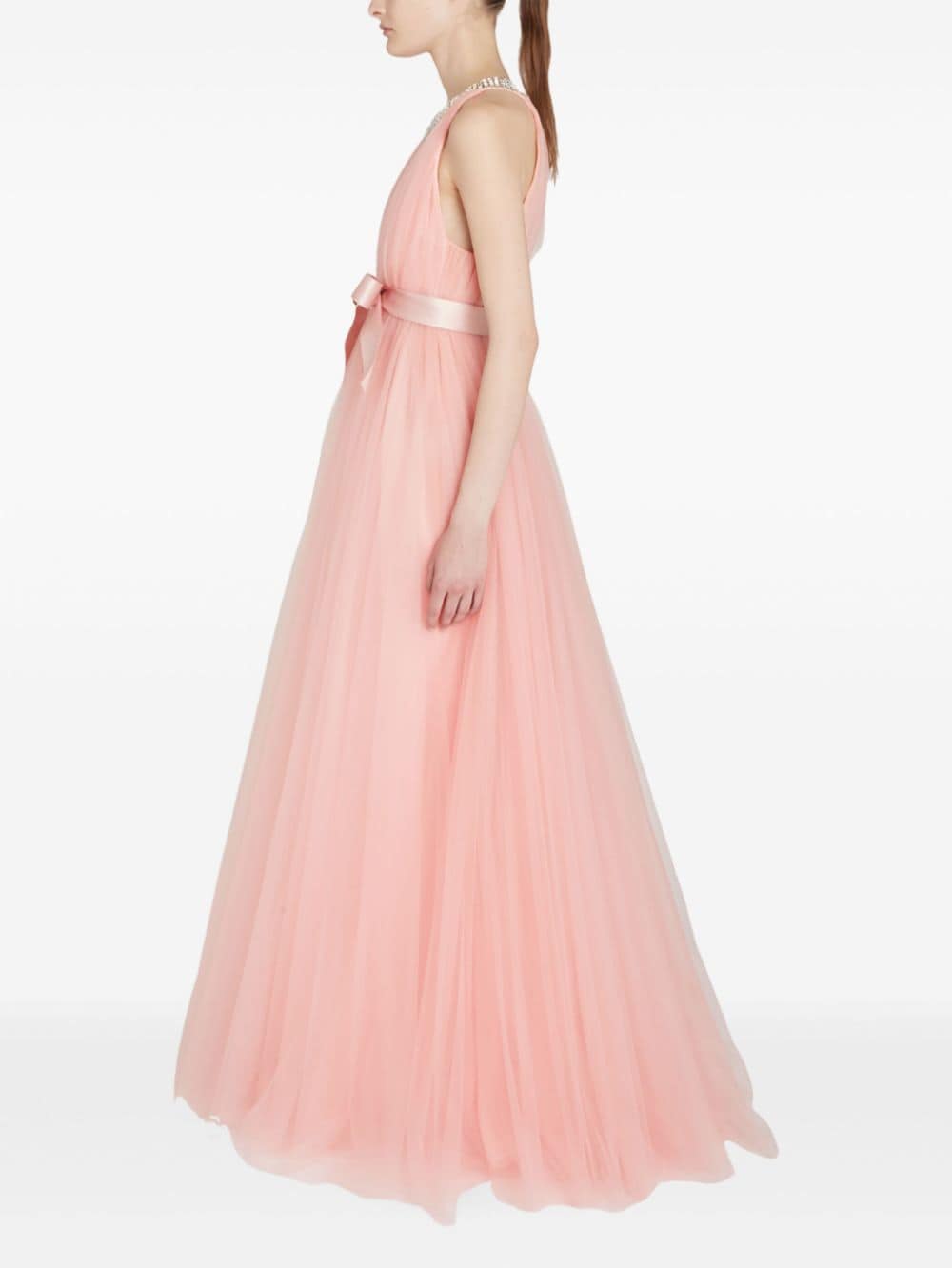 Giambattista Valli Long Tulle Dress - Pink | Editorialist