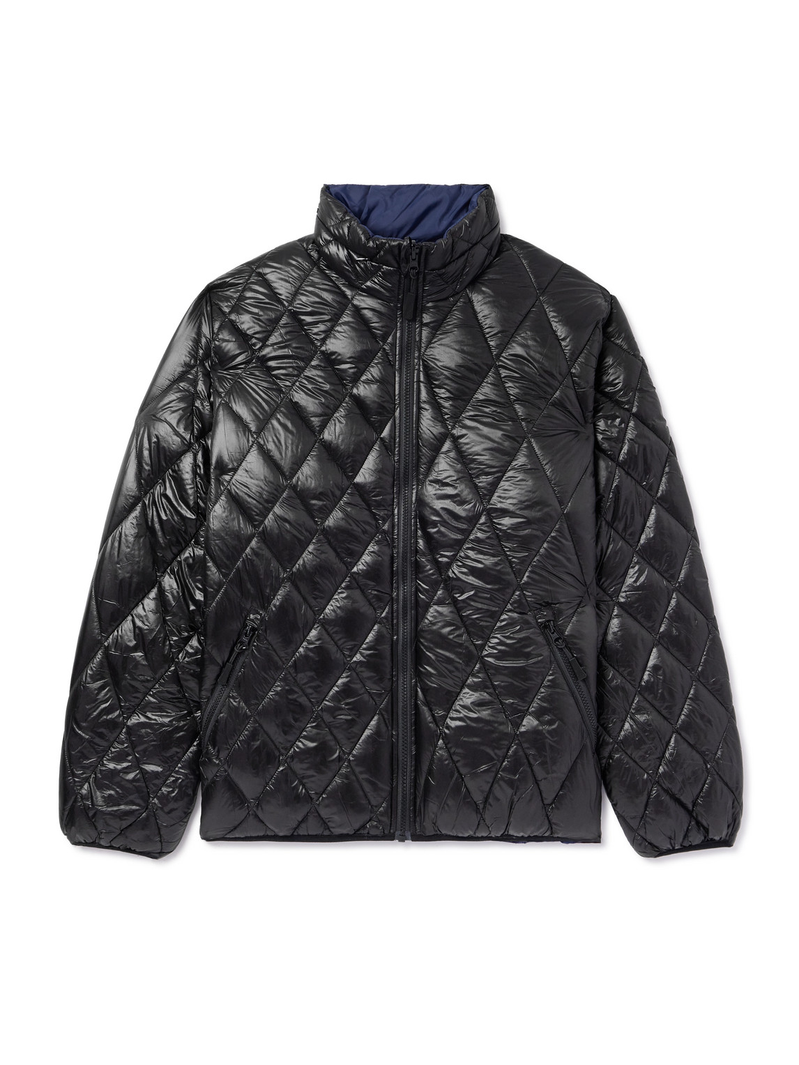 Pop Trading Company Reversible Quilted Shell Jacket In Black - 50