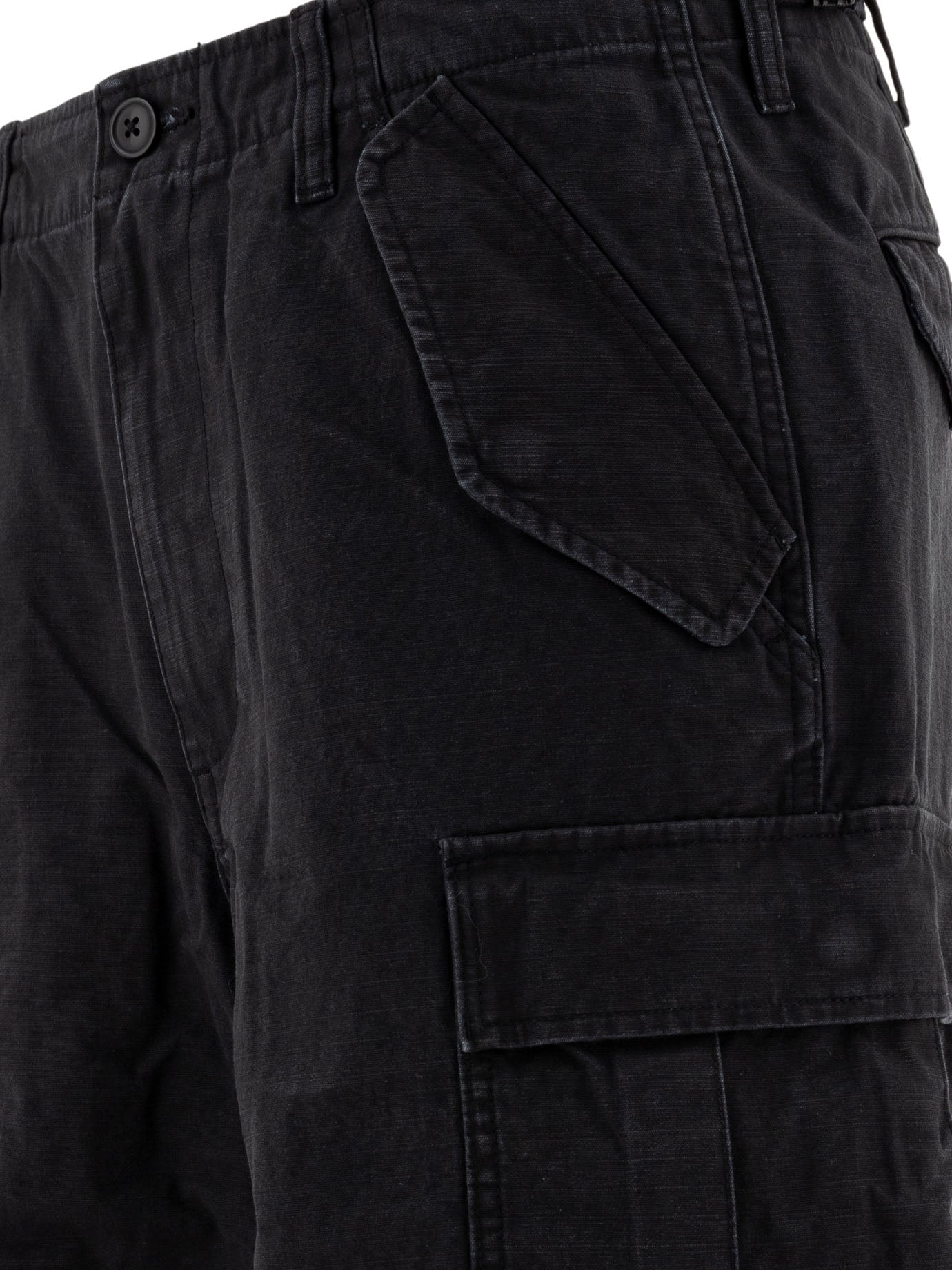 StüSsy Military Cargo Leather Pant - Black | Editorialist