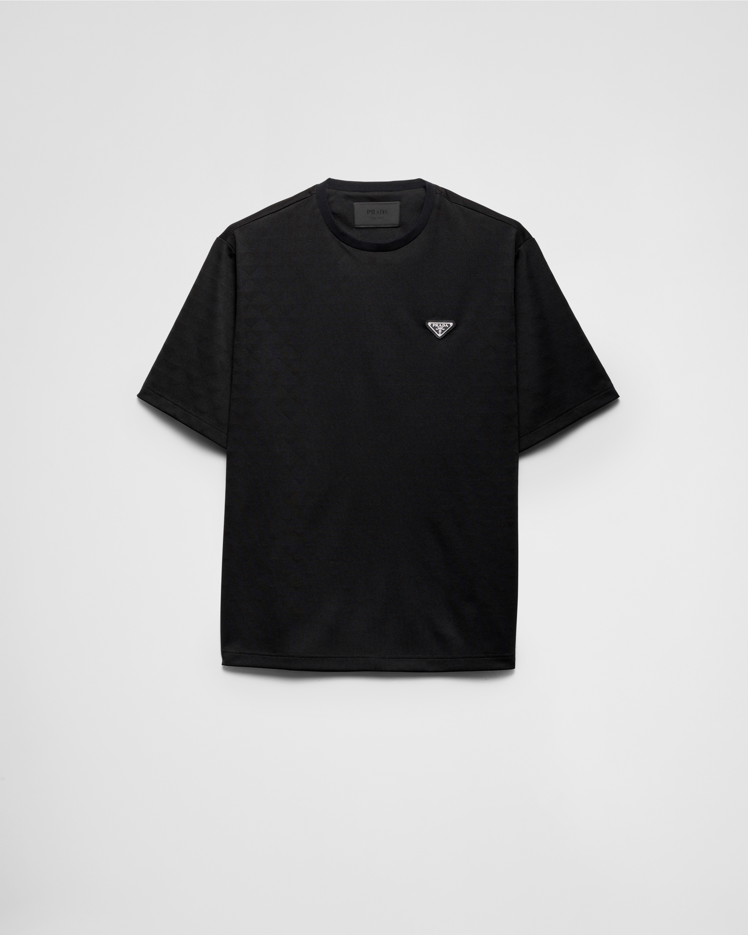Prada Technical Jersey T-Shirt - Black | Editorialist