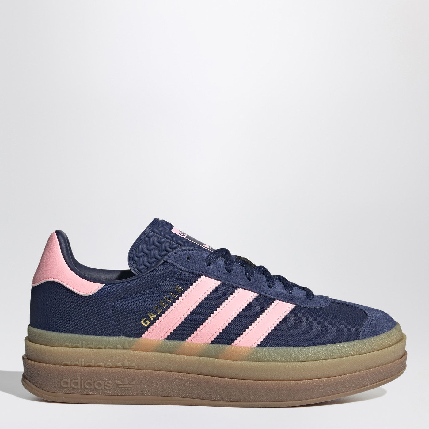 adidas gazelle silver green womens adidas Gazelle Bold Shoes - Women's - Purple / Wonder White / Gold main image 0