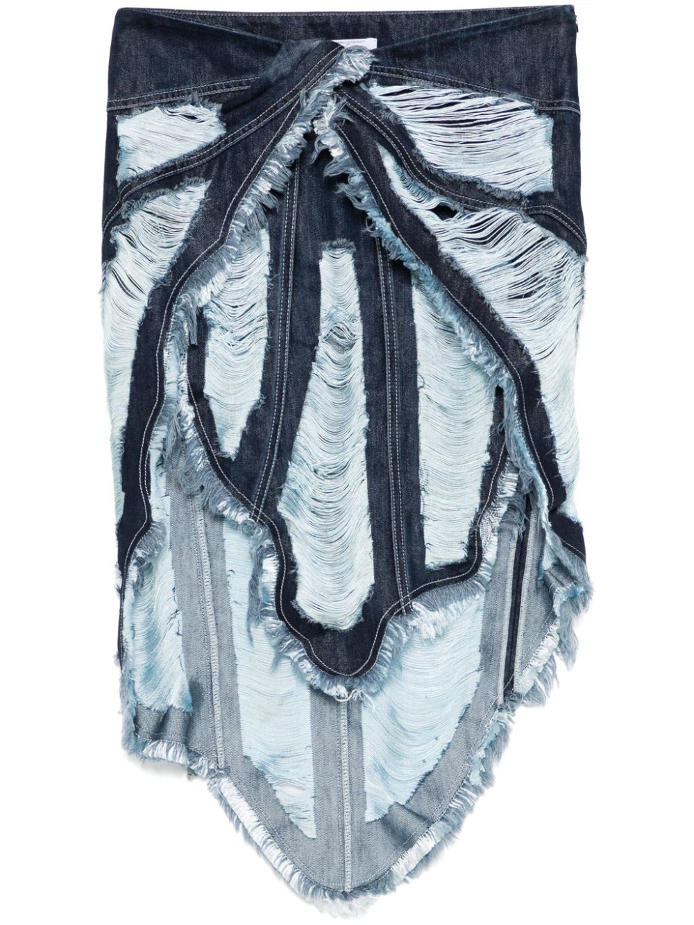 OFF-WHITE Shredded Mini Skirt