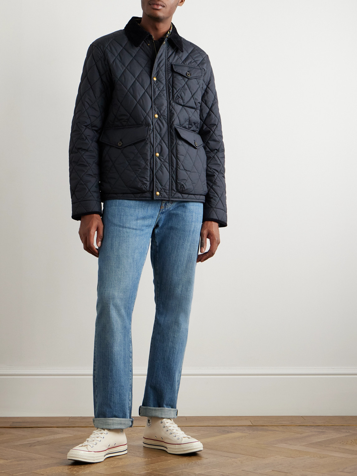 POLO RALPH LAUREN Polo Ralph Lauren Quilted Jacket with Corduroy Trim
