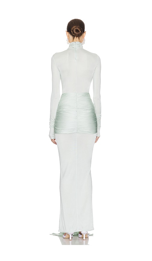 Helsa Slinky Jersey Sarong Maxi Dress - Mint | Editorialist Helsa Slinky Jersey Sarong Maxi Dress - Mint | Editorialist