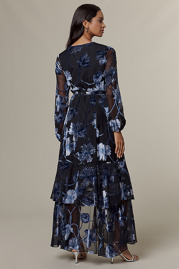 Buy HUTCH Long-sleeve V-neck Wrap Midi Dress - Blue At 67% Off |  Editorialist