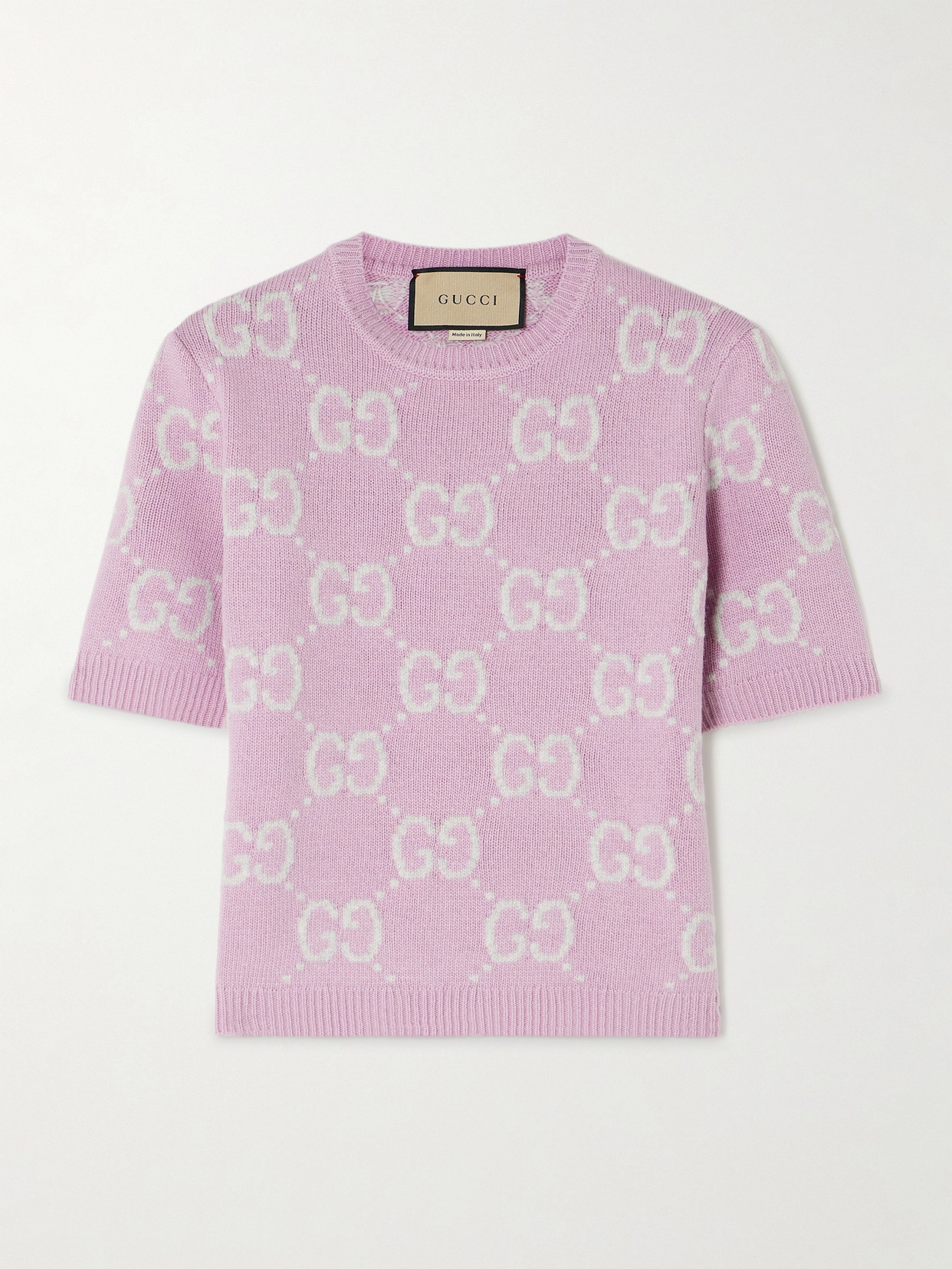 Gucci Wool-Jacquard Sweater - Pink | Editorialist