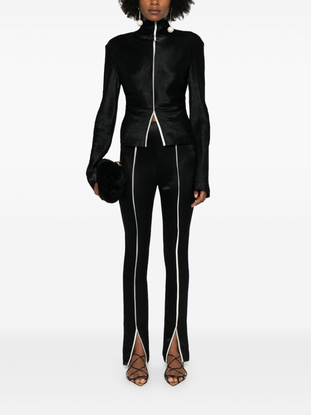 NANUSHKA Nanushka High-Neck Draped Top