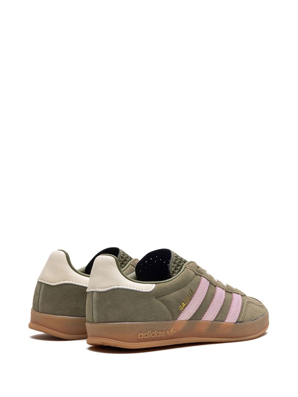 adidas gazelle silver green womens Adidas Gazelle Indoor In Olive White Gum Sole main image 0