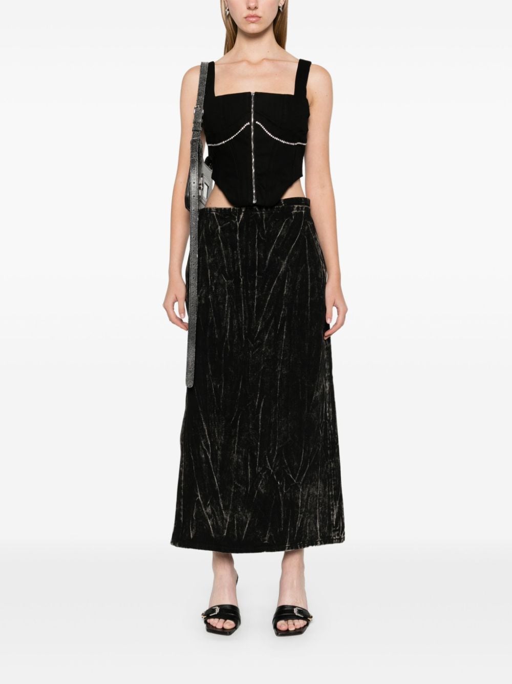 AMIRI AMIRI Crystal-Embellished Corset Top