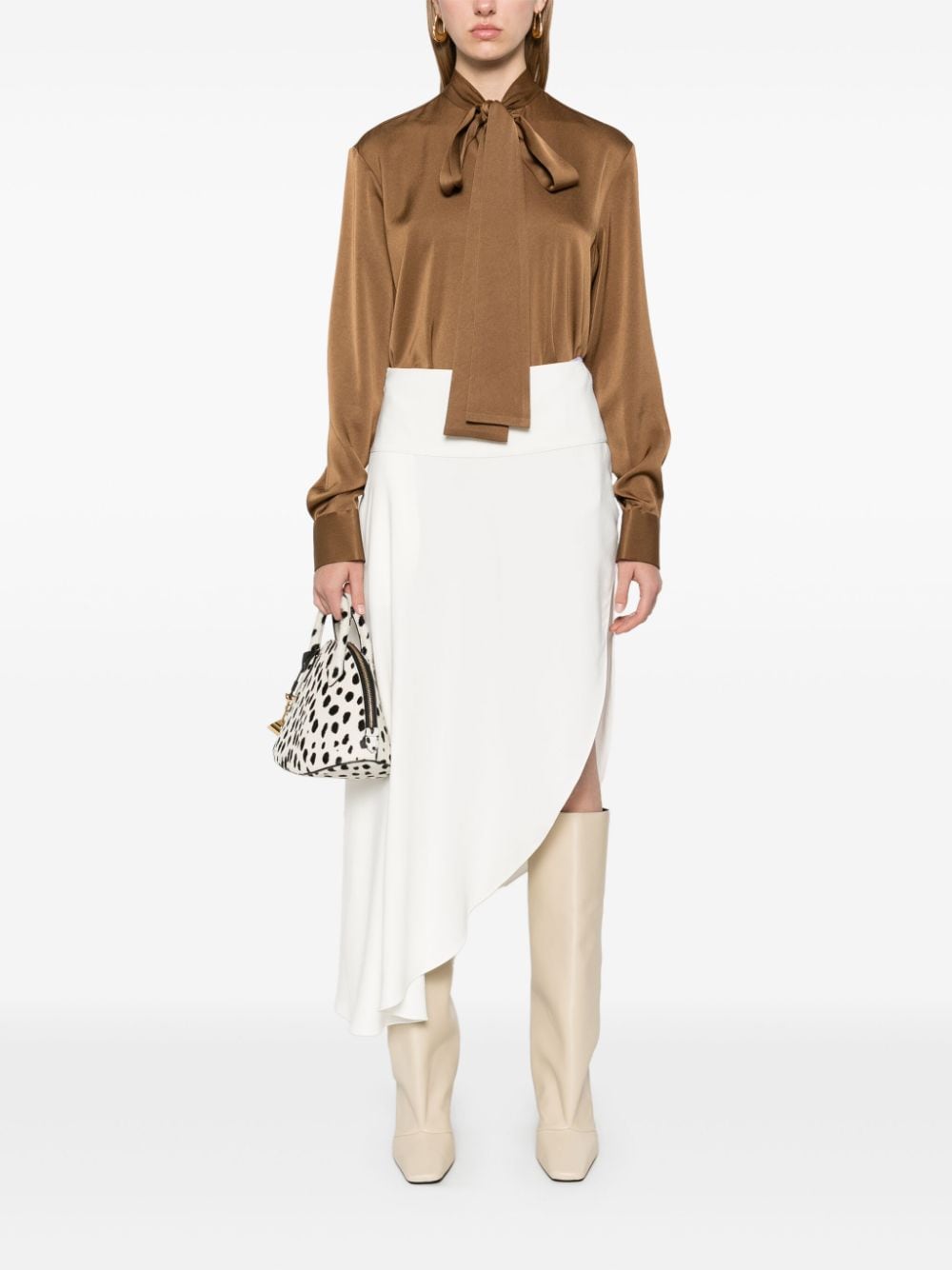 ALEX PERRY Alex Perry Satin Button-Up Shirt
