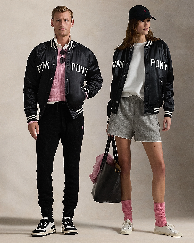 POLO RALPH LAUREN Satin Pony Bomber Jacket