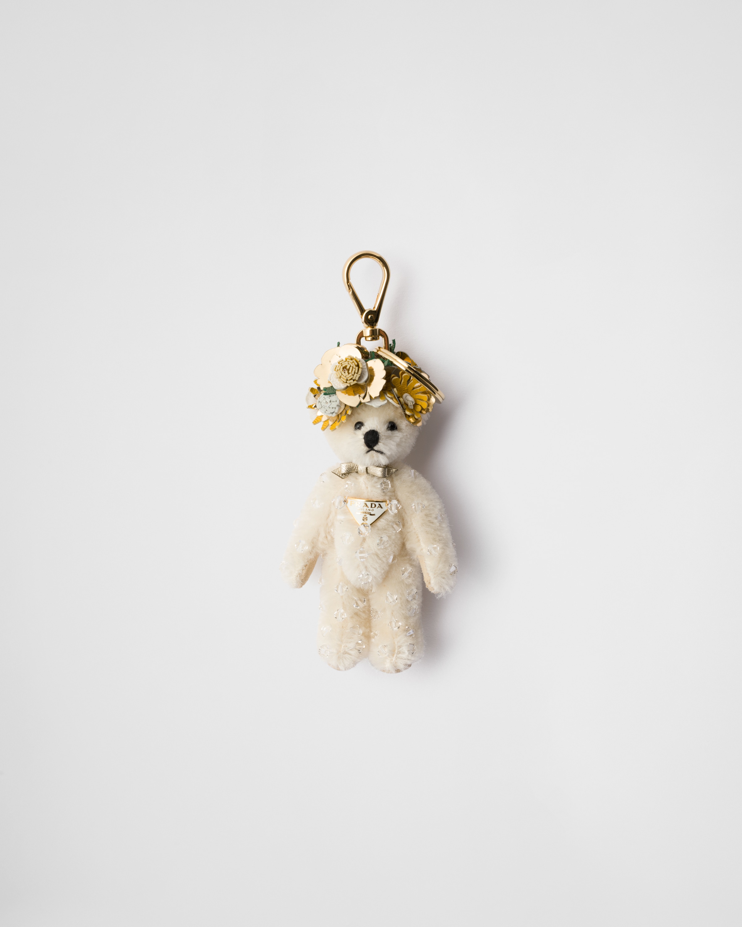 PRADA クマチャーム Prada Teddy Keychain Charm - White | Editorialist