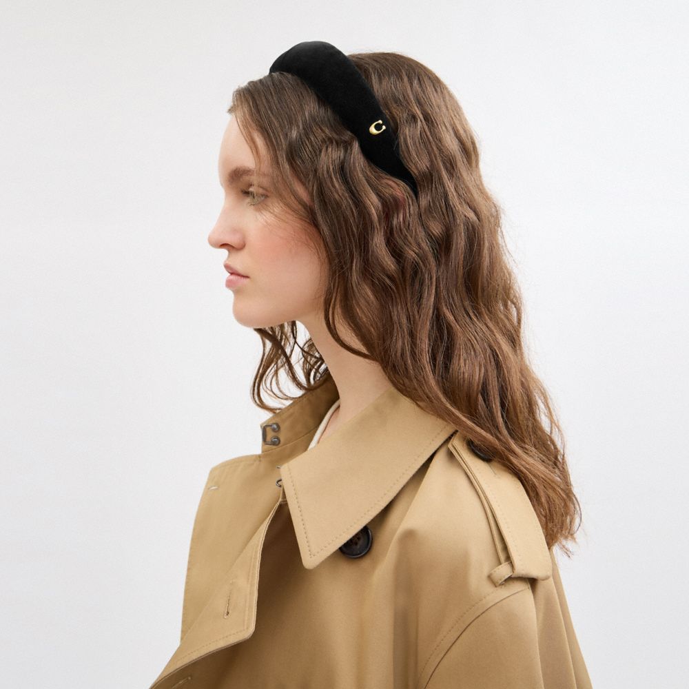 Coach Velvet Headband- Black Amazon.com : COACH Women main image 2