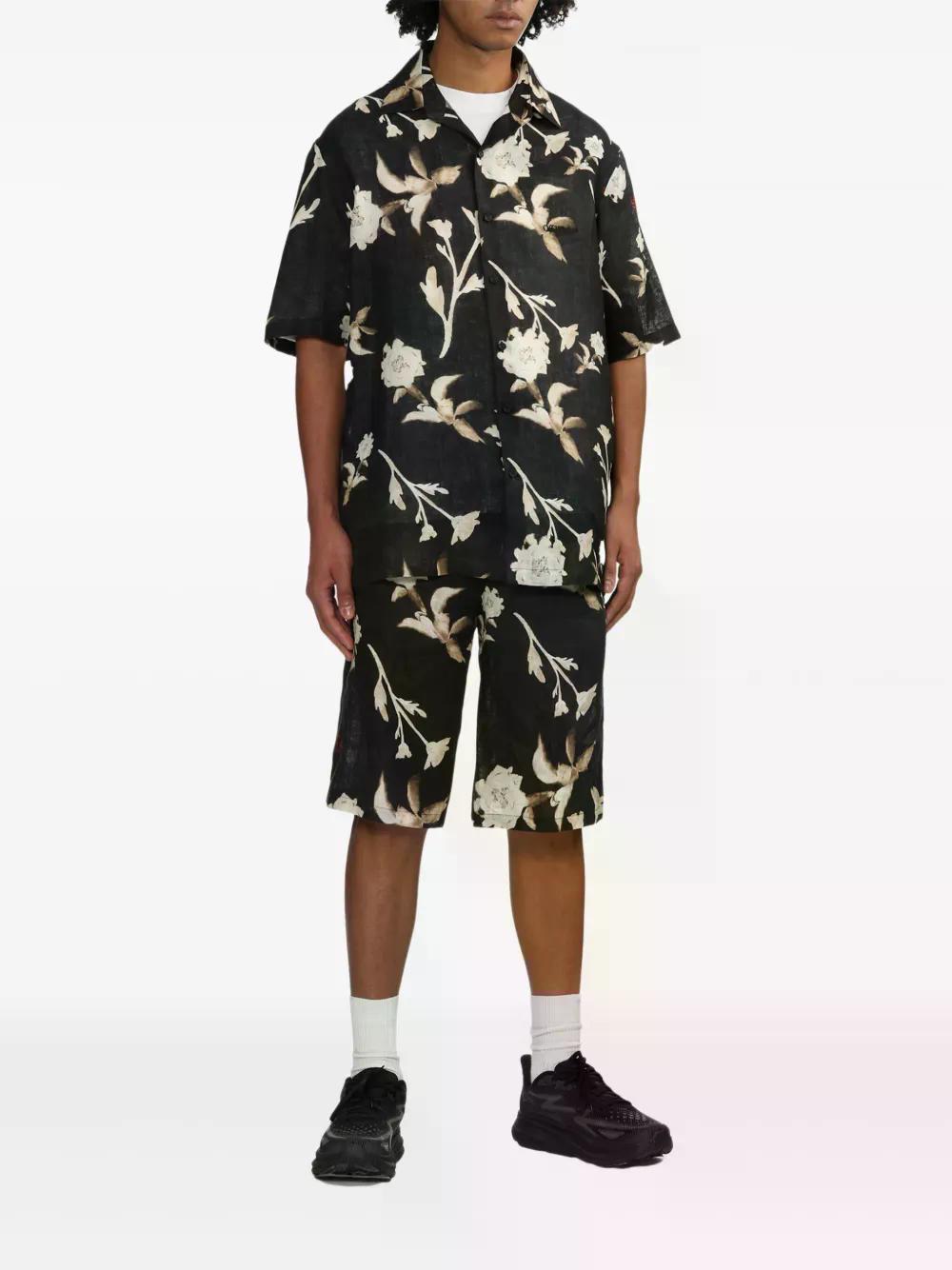 OFF-WHITE floral-print shirt