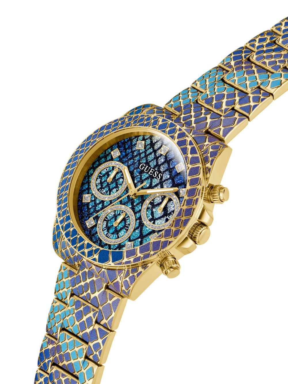 Guess Serpentina 38mm Watch In Blue - 35% Off | Editorialist display picture 1