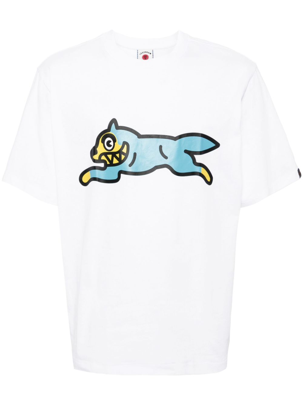 ICECREAM running dog-print cotton t-shirt