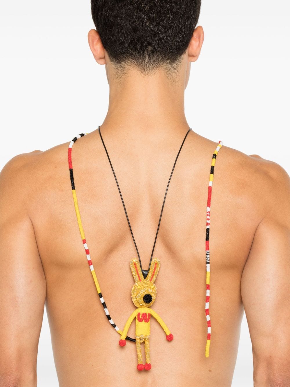 Walter Van Beirendonck Tube Rabbit Jewel Necklace - Yellow