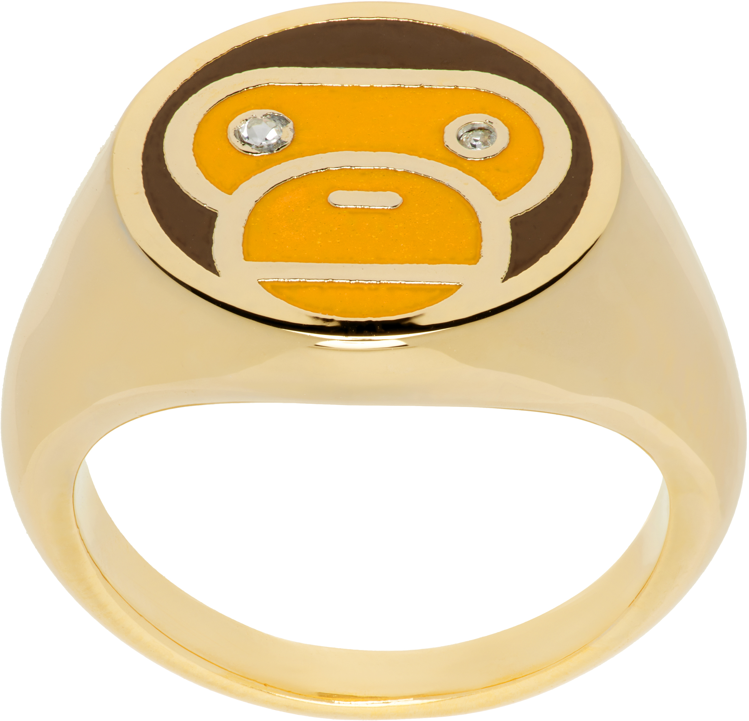 A Bathing Ape Baby Milo Signet Ring In Gold - 60% Off | Editorialist
