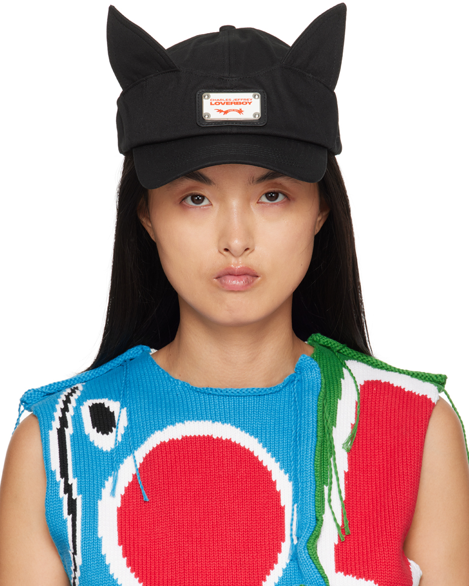 CHARLES JEFFREY Ears Cap - Black | Editorialist