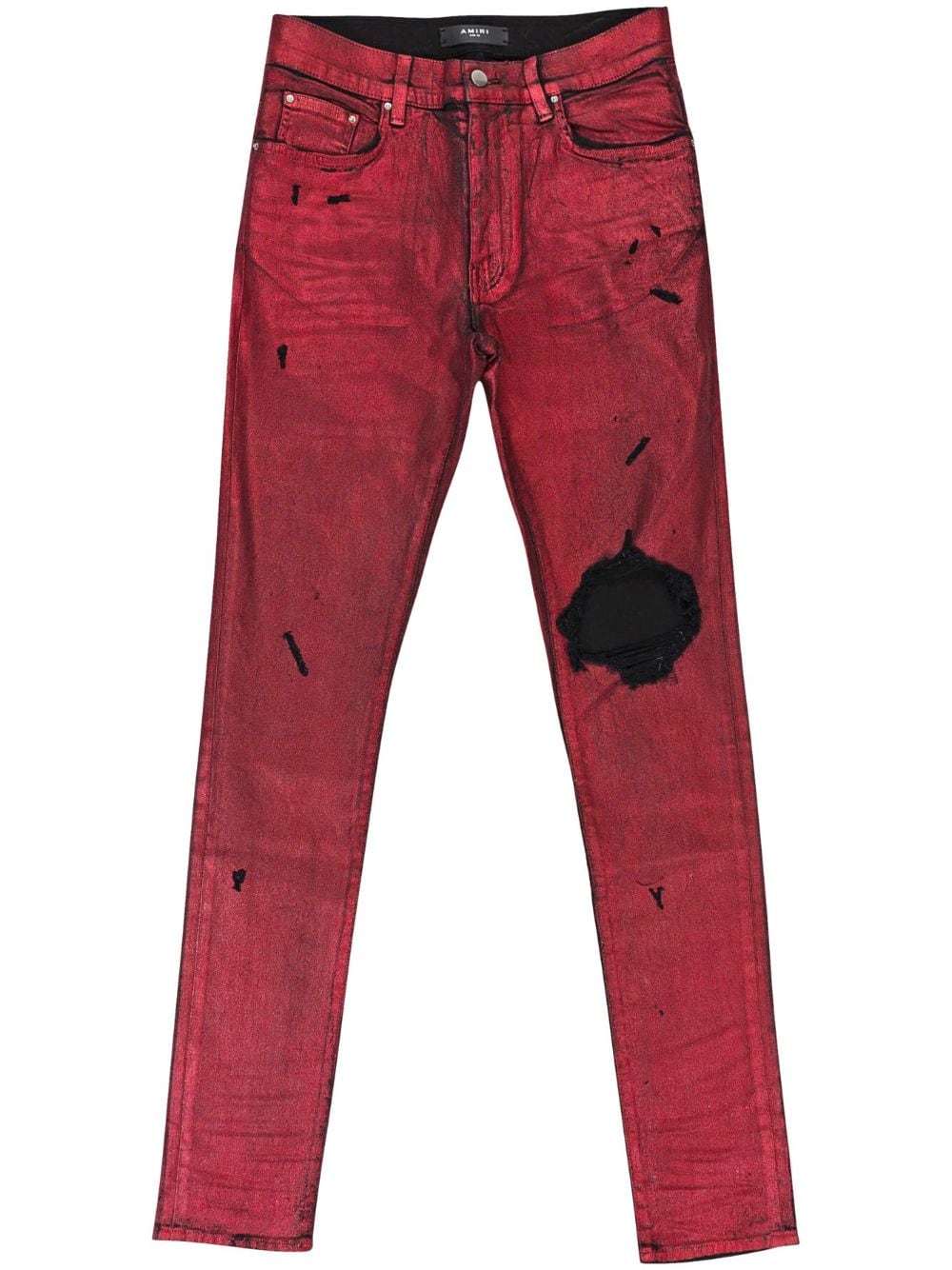 Amiri Broken Jeans Red Editorialist