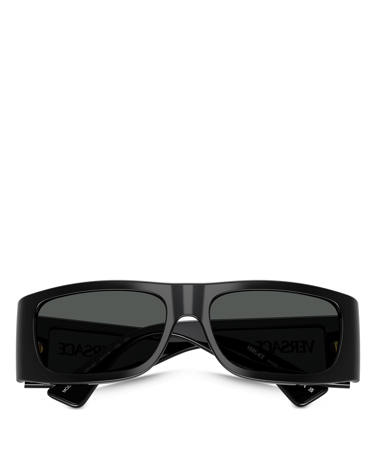 Versace Rectangle Pillow Sunglasses, 57mm - Black | Editorialist