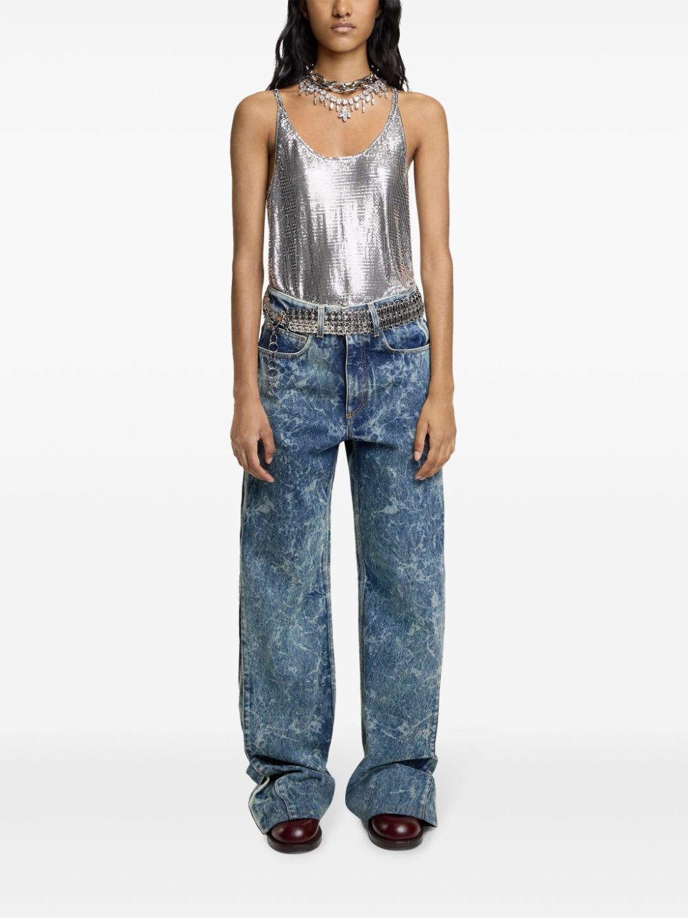 PACO RABANNE Rabanne Washed Wide-Leg Jeans