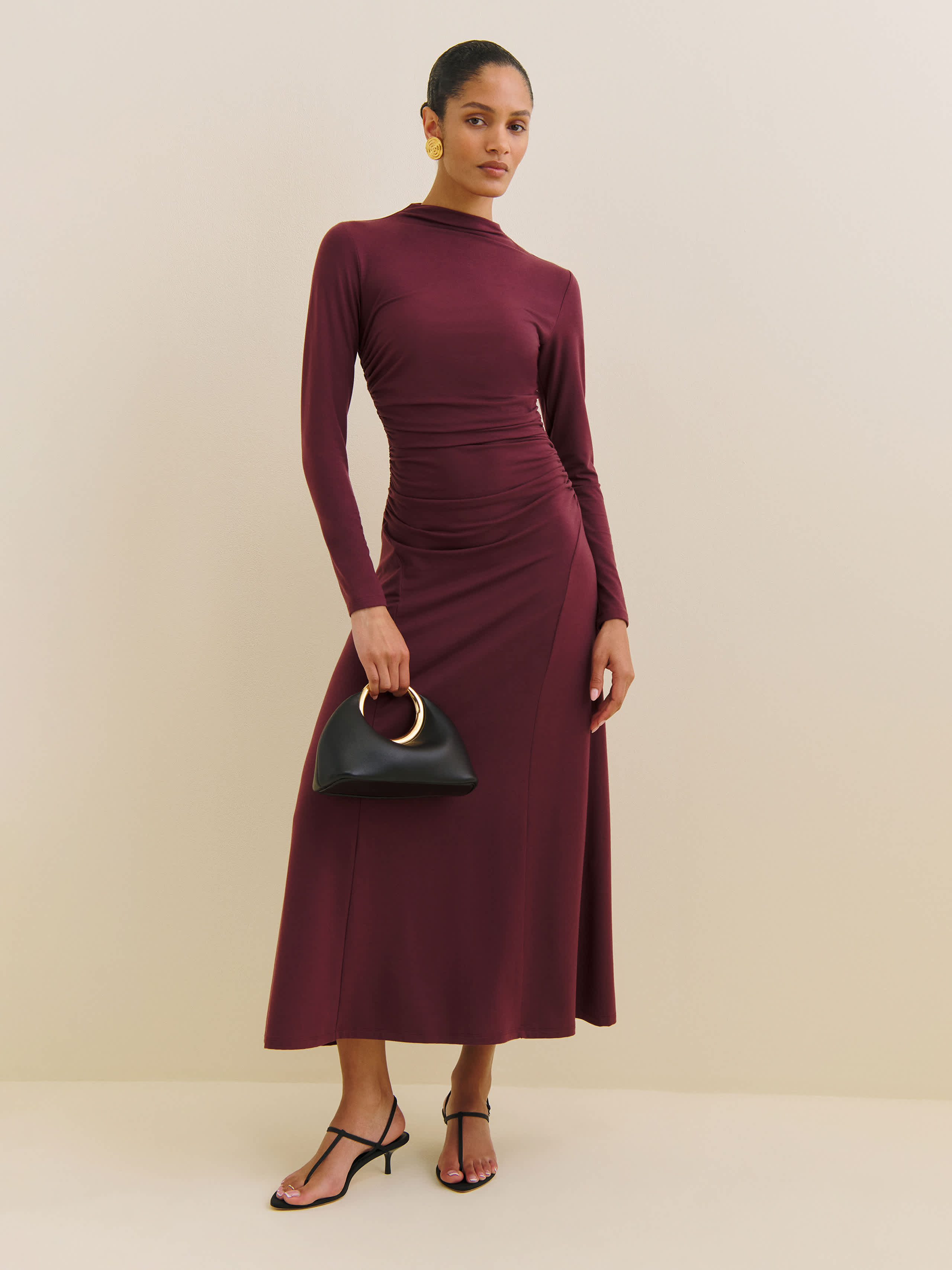 Reformation Nemy Knit Maxi Dress - Black | Editorialist Reformation Nemy Knit Maxi Dress - Black | Editorialist