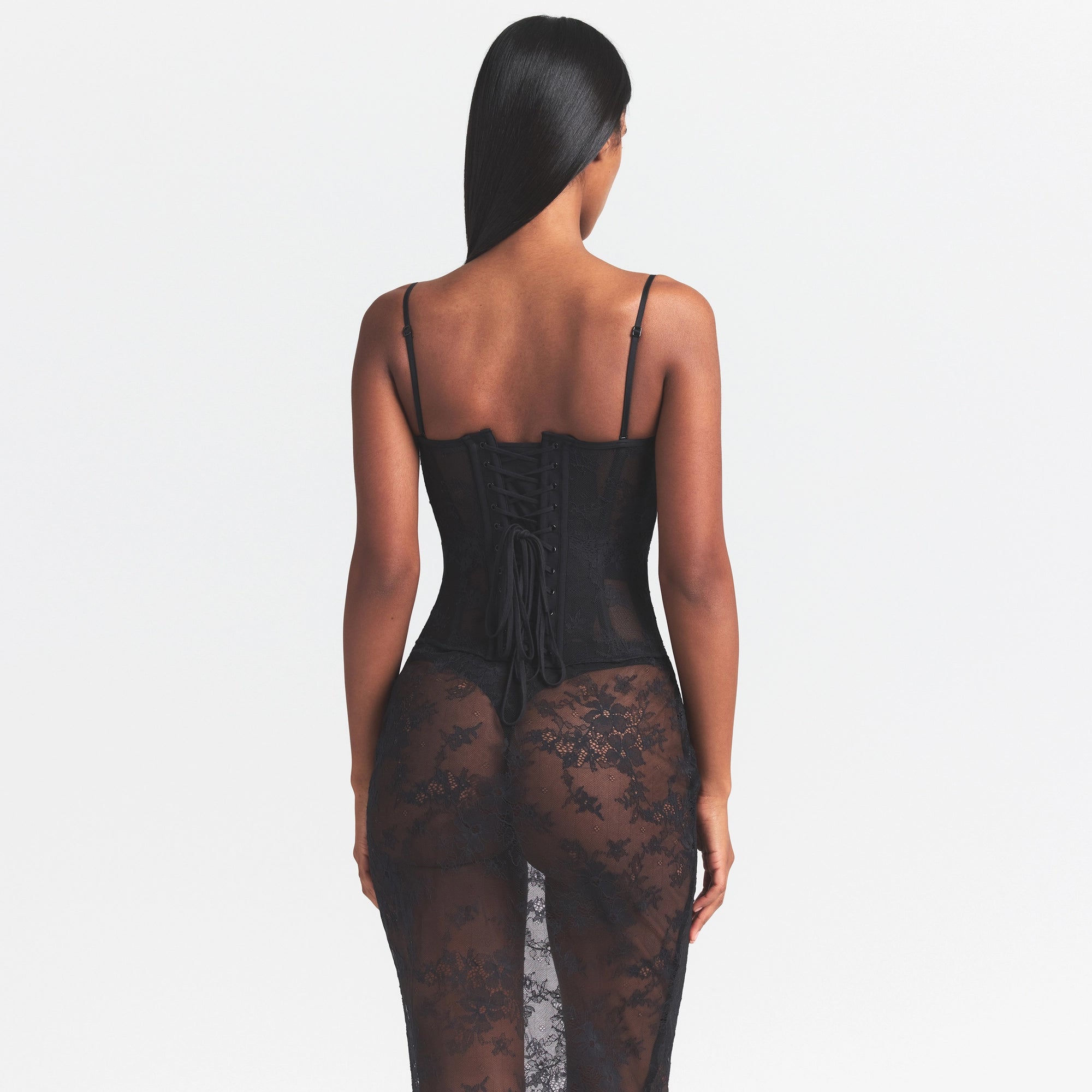 Skims Fits Everybody Corset Mini Tube Dress - Onyx | Editorialist Skims Fits Everybody Corset Mini Tube Dress - Onyx | Editorialist