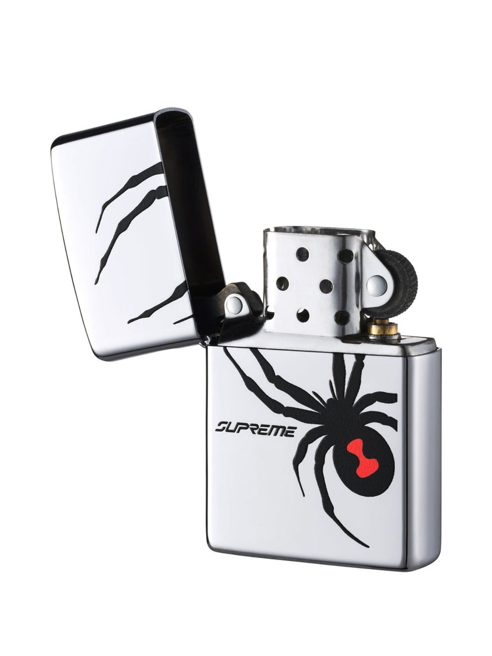 Supreme X Spyder Zippo Lighter - Silver | Editorialist Supreme X Spyder Zippo Lighter - Silver | Editorialist