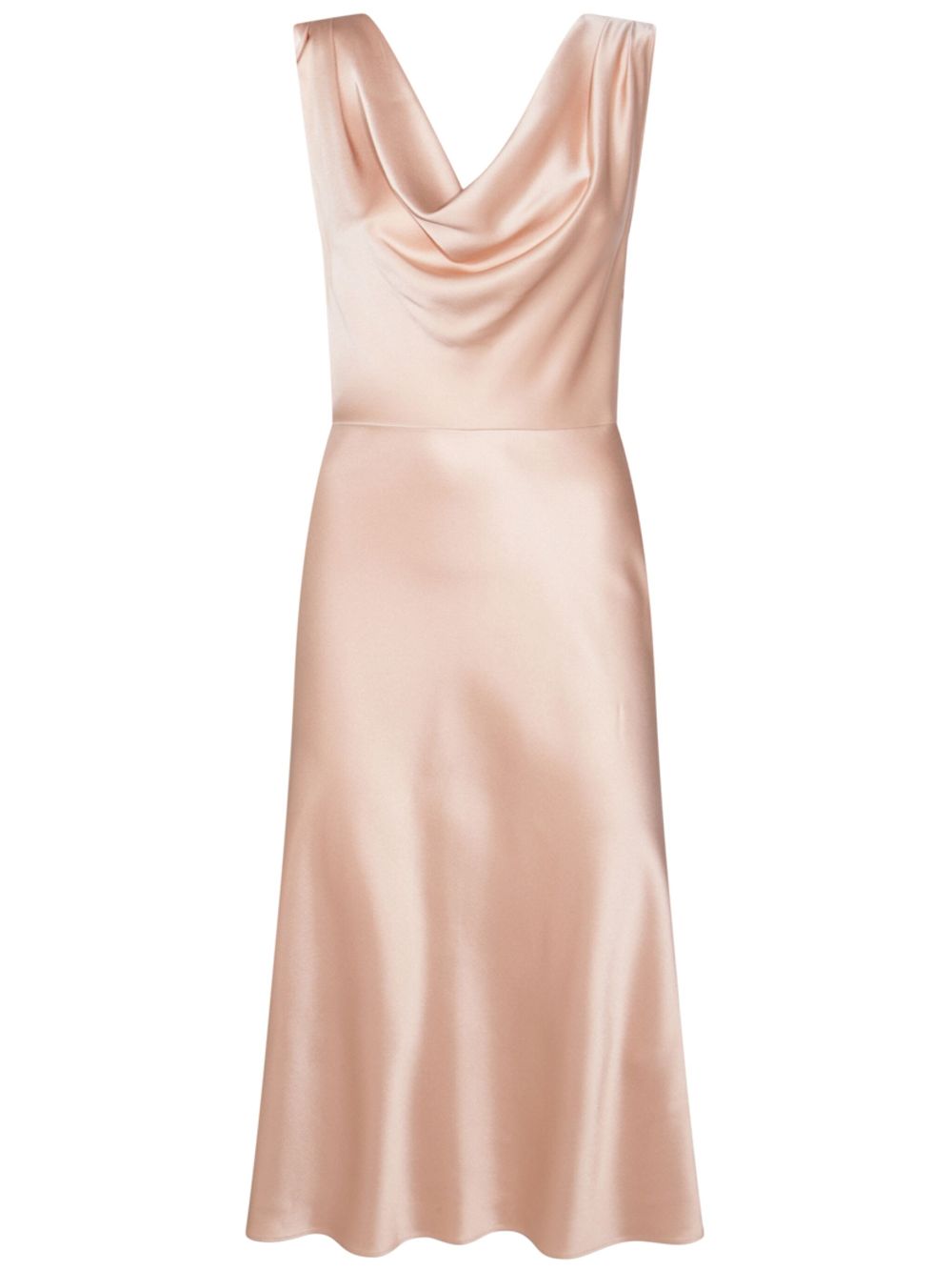 Blumarine Satin Midi Dress - Pink | Editorialist