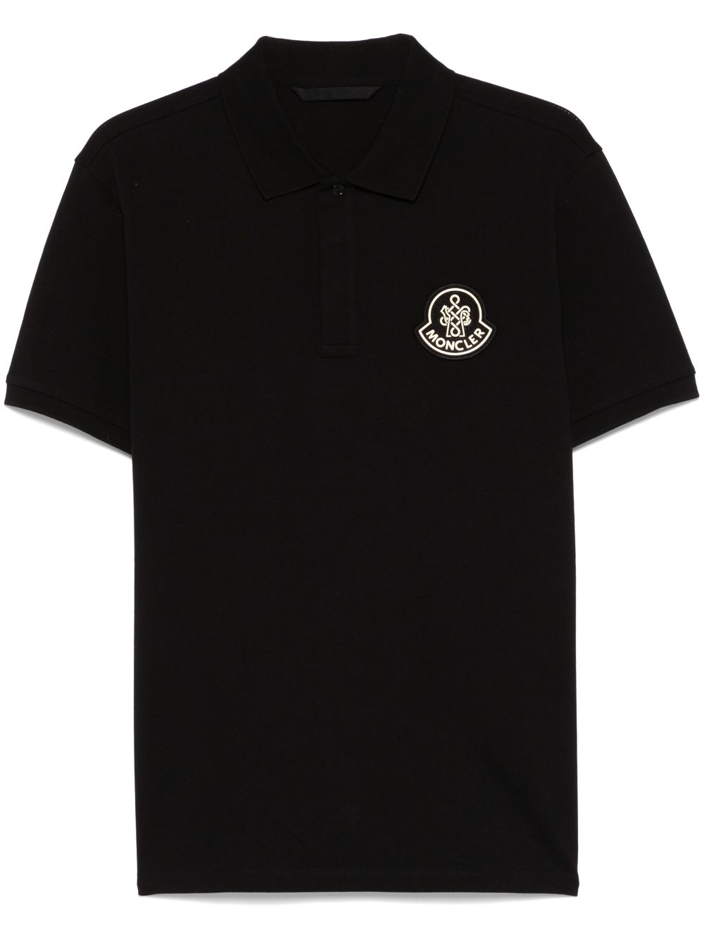 Moncler Short-Sleeve Polo Shirt Blue Editorialist