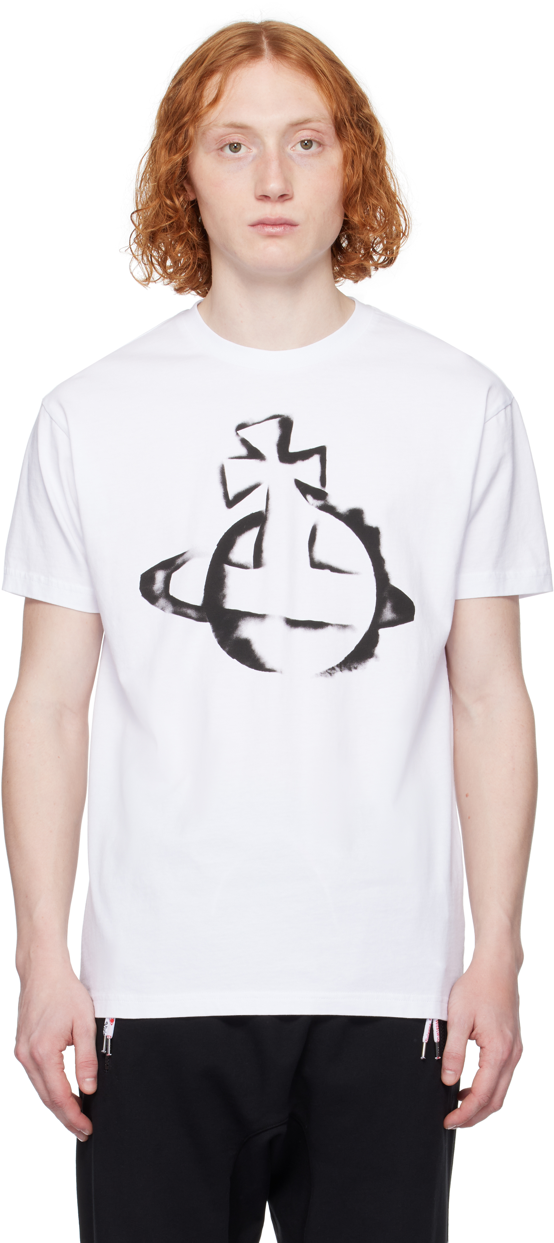 Vivienne Westwood White Stencil Orb Classic T-Shirt In Ss25-A401
